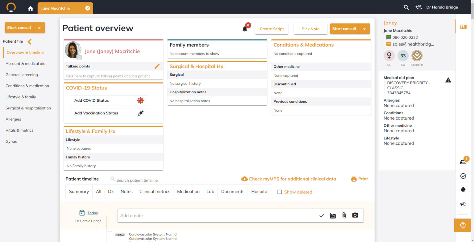 Healthbridge Clinical EHR (Electronic Health Record)
